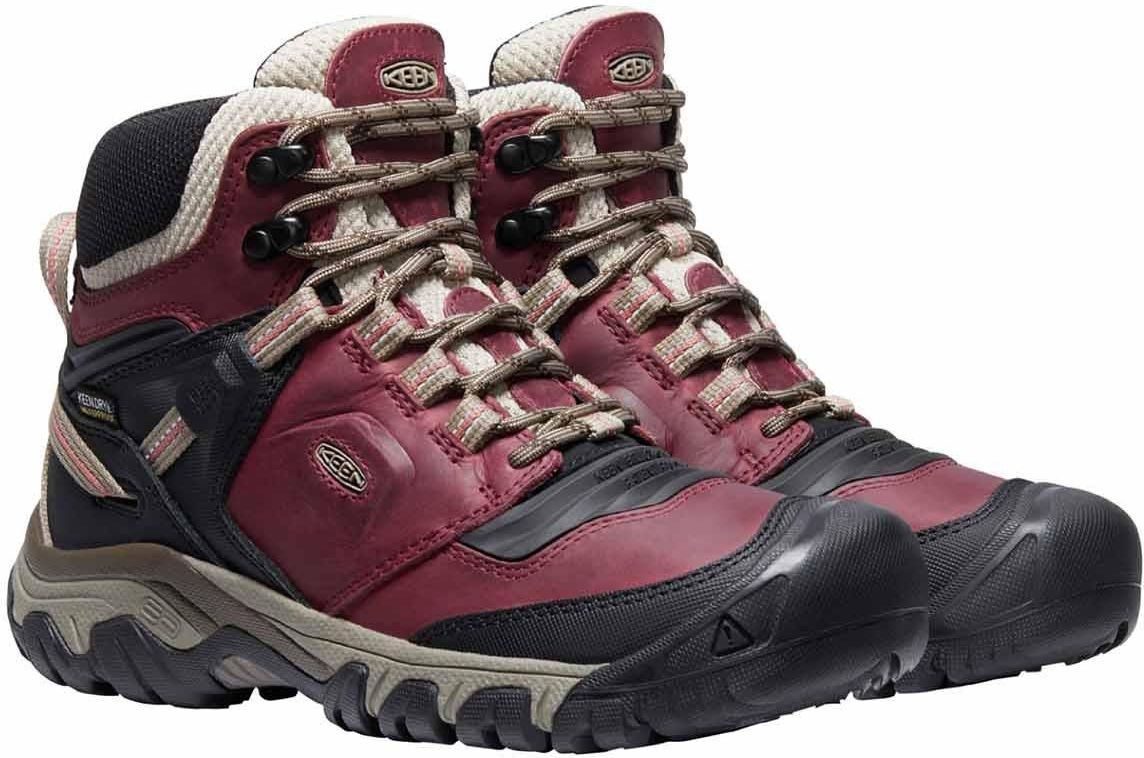 Buty trekkingowe Keen Ridge Flex Mid Wp Bordowy - Ceny i opinie - Ceneo.pl