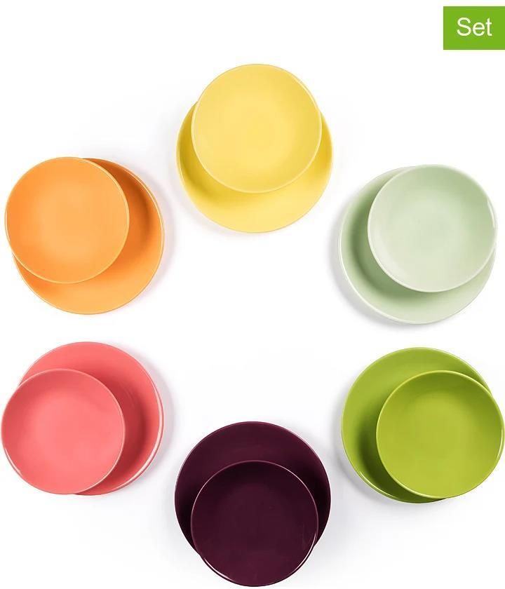 Trendy Kitchen By Excelsa 18 Częściowy Zestaw Kolorowych Talerzy ...