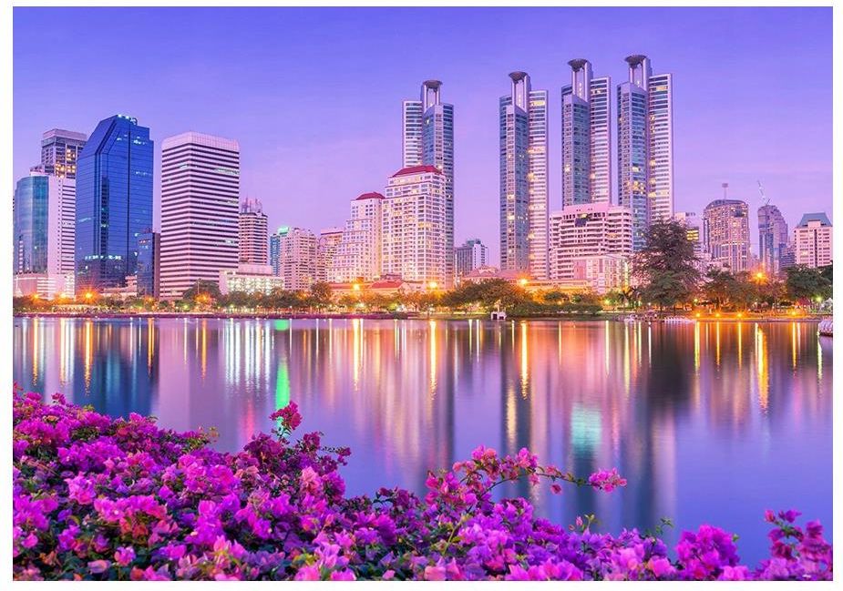 Printedwall Fototapeta 3D Miasto Azja Kwiaty 416X290 F00746 - Opinie i ...