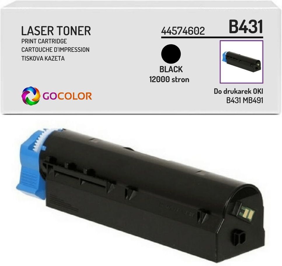 GOCOLOR TONER DO OKI B431D 44917602 12000 STRON (EOK407) - Opinie i ceny na Ceneo.pl