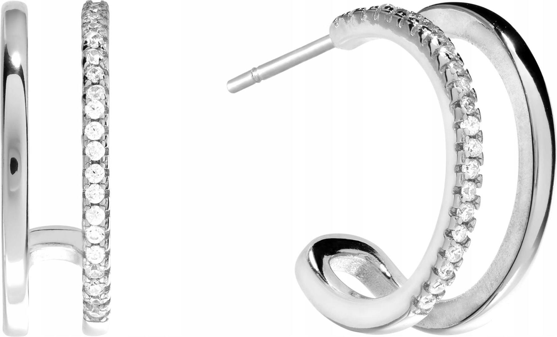 Kolczyki srebrne półksiężyc cyrkonie Sadva - Ceny i opinie - Ceneo.pl