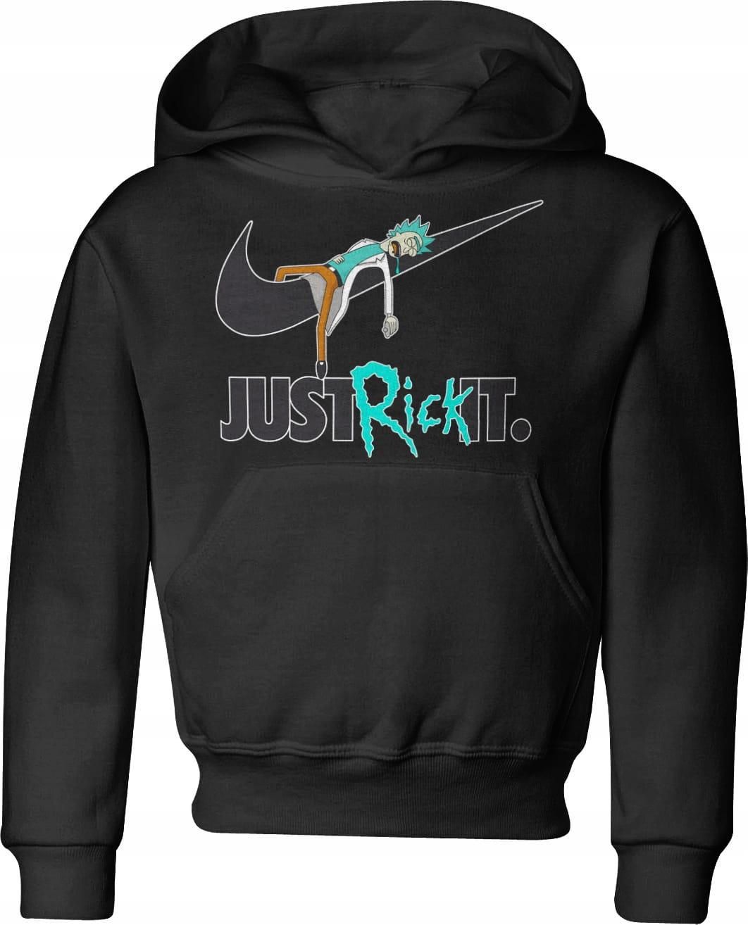 Jhk Rick I Morty Just Rick It Dziecięca Bluza Z Kapturem 140 Czarny ...