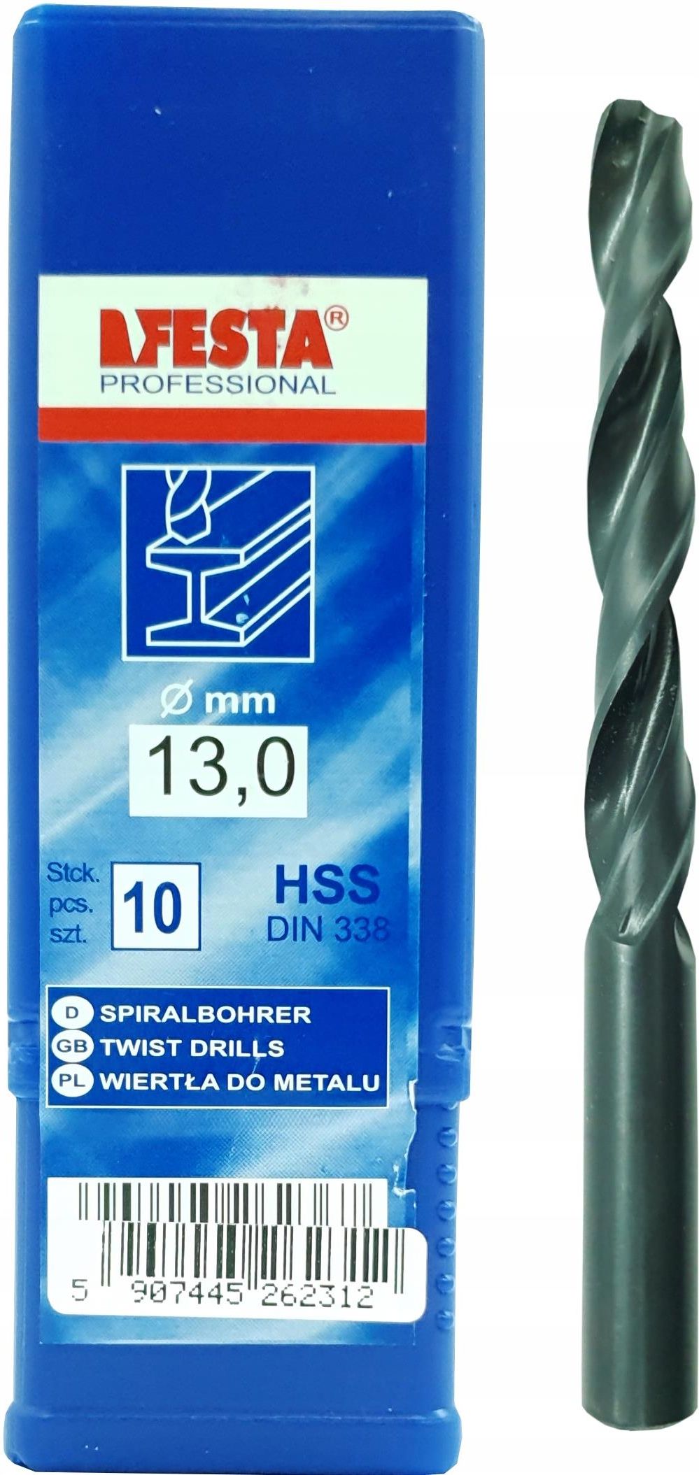 Wiertło Festa Wiertło Do Metalu Hss 13Mm Din 338 1 Szt. Wka1308Ked ...