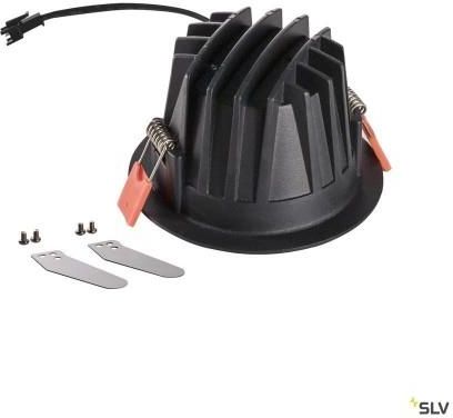 Slv NUMINOS® DL M, wewnętrzna oprawa sufitowa wpuszczana LED, czarna ...