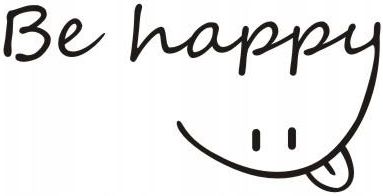 Napis na ścianę, naklejka uśmiech - Be happy - 223 - Opinie i ...