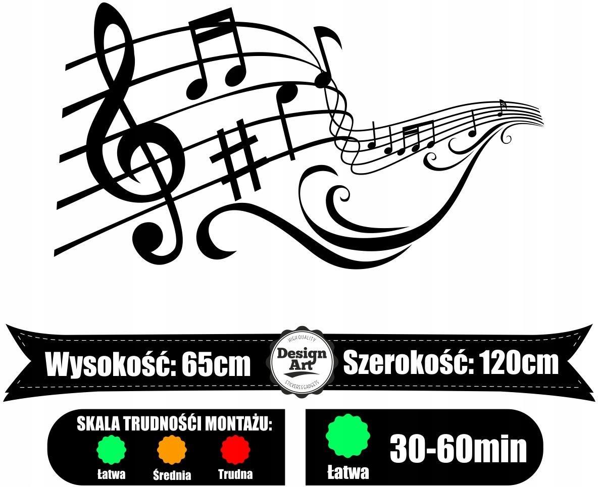 Naklejka Na Ścianę Nuty Nutki Muzyka 120cm #9 - Opinie i atrakcyjne ...