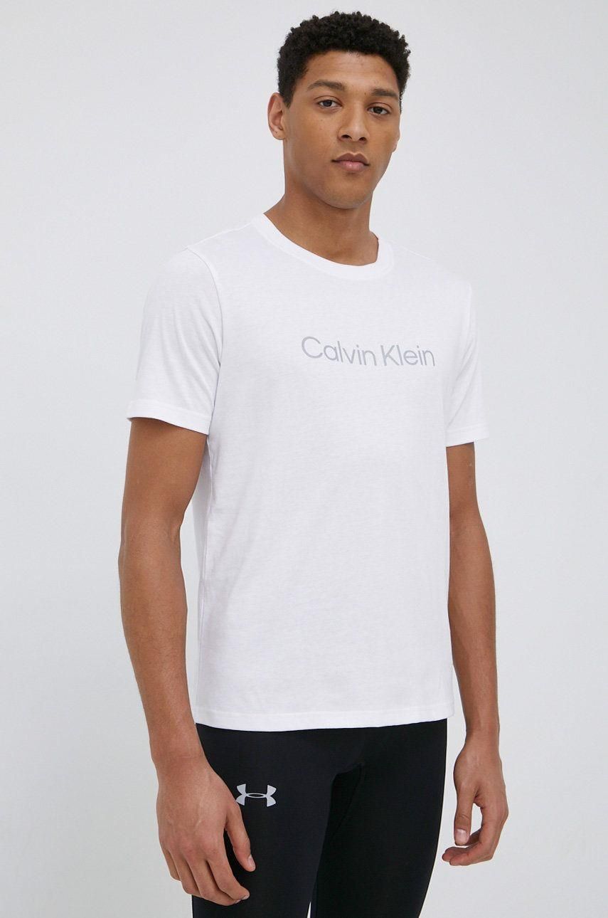 Calvin Klein Performance t-shirt treningowy CK Essentials kolor biały z ...