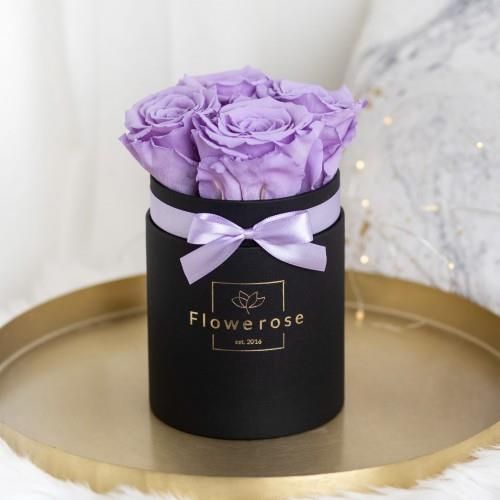 Flowerose Fioletowe Róże Czarny Flowerbox Classic S - Ceny i opinie ...