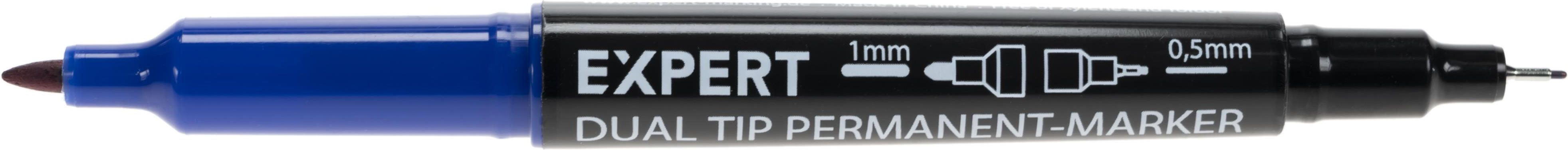 Expert Marker Permanentny Dwustronny Niebieski Dual Tip 8433010 ...