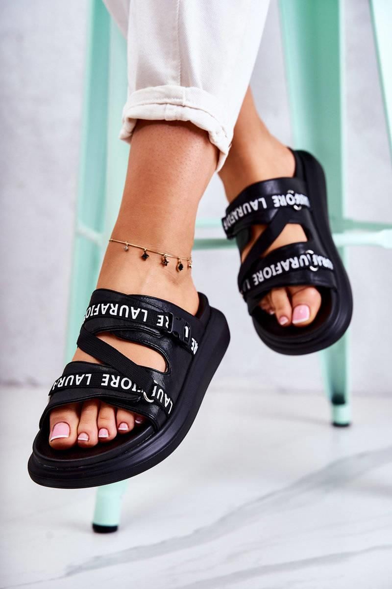 Damskie Modne Skórzane Klapki La.Fi Czarne Menifis - Ceny i opinie ...