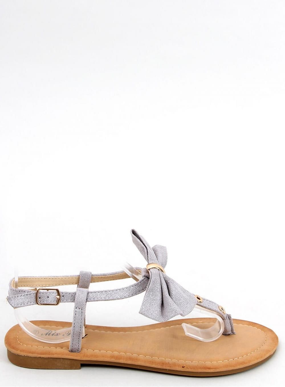 Sandałki japonki z kokardą MEGI SILVER - Ceny i opinie - Ceneo.pl