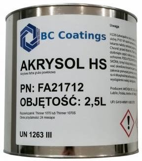 Farba Akchem Farba Akrylowa Akrysol Hs Półpołysk Jasno Szary 7035 Ral 2 ...