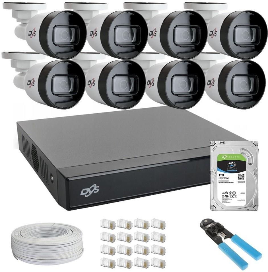 Zestaw do monitoringu Dvs Digital Video System Zestaw Monitoringu 8 ...