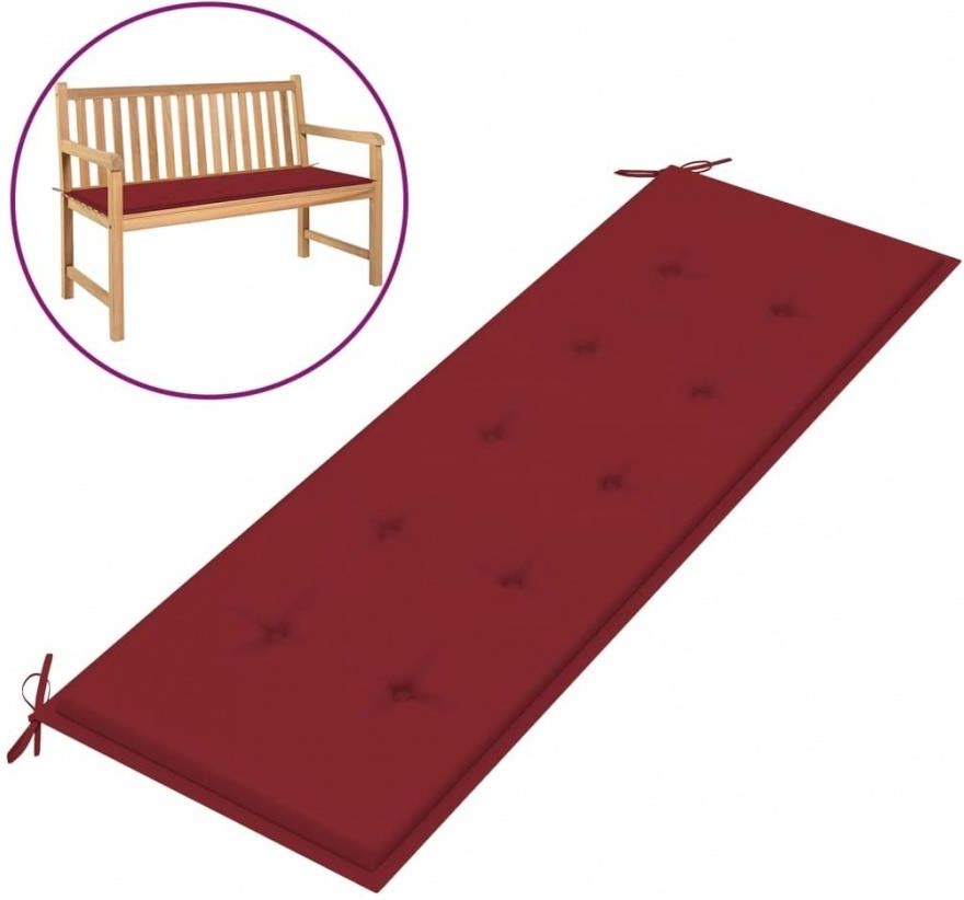 Poduszka Na Ławkę Ogrodową Czerwień Wina 150X50X3 Cm Tkanina Kod V ...