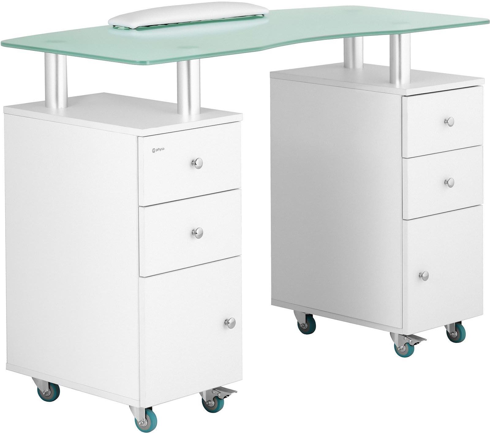 Biurko Do Manicure 1200x515x810mm Białe 8 Kółek Physa Phy-Mt-4 - Opinie ...