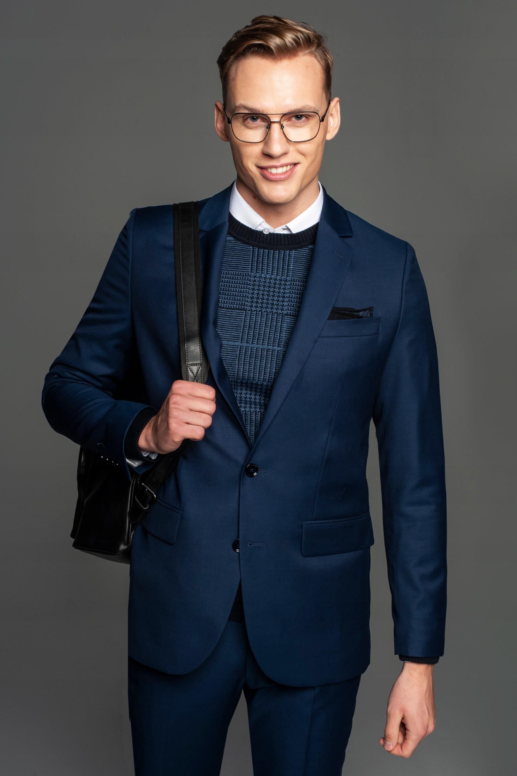 Garnitur baruni niebieski slim fit 182 108 98 - Ceny i opinie - Ceneo.pl