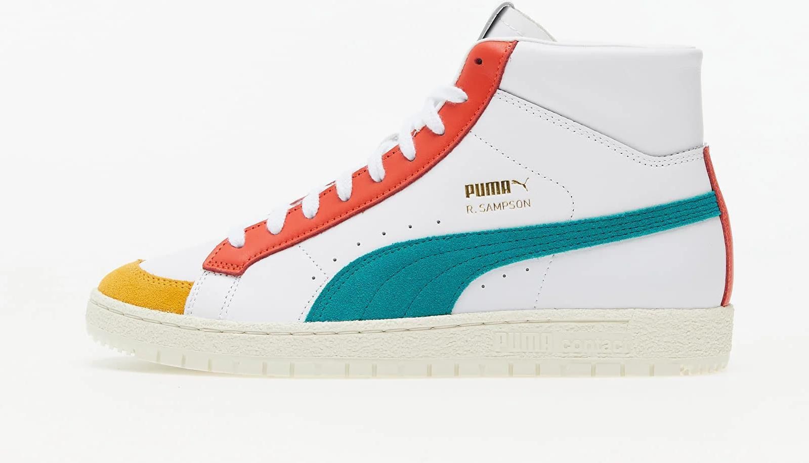 Puma Ralph Sampson 70 Mid Archive Puma White-Saffron-Parasailing - Ceny ...