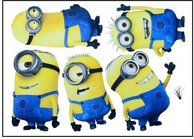 Naklejki na ścianę ścienne Minionki 5 postaci - Opinie i atrakcyjne ...