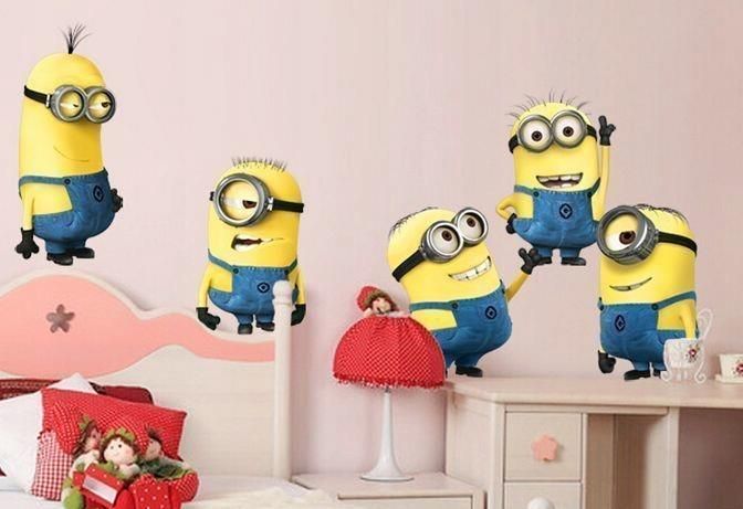 Naklejki na ścianę ścienne Minionki 5 postaci - Opinie i atrakcyjne ...