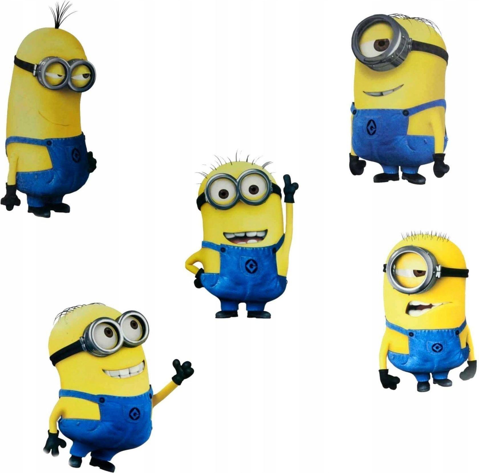 Naklejki na ścianę ścienne Minionki 5 postaci - Opinie i atrakcyjne ...