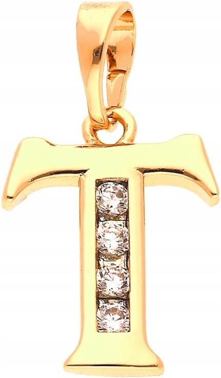 Zawieszka Zlota litera literka T stal z cyrkoniam - Ceny i opinie ...