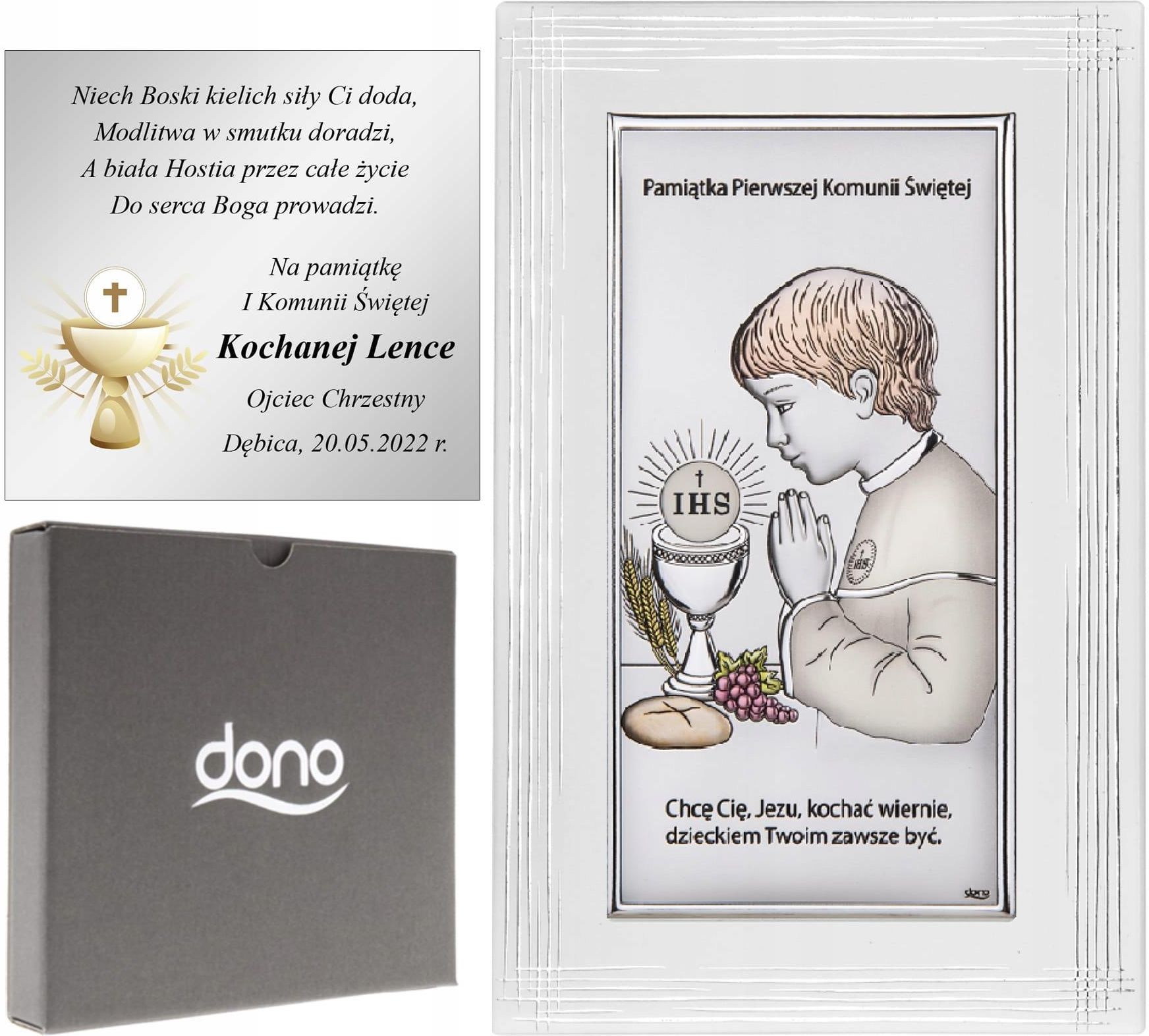 Obrazek Srebrny Prezent Na Pierwszą Komunię Świętą - Ceny i opinie ...
