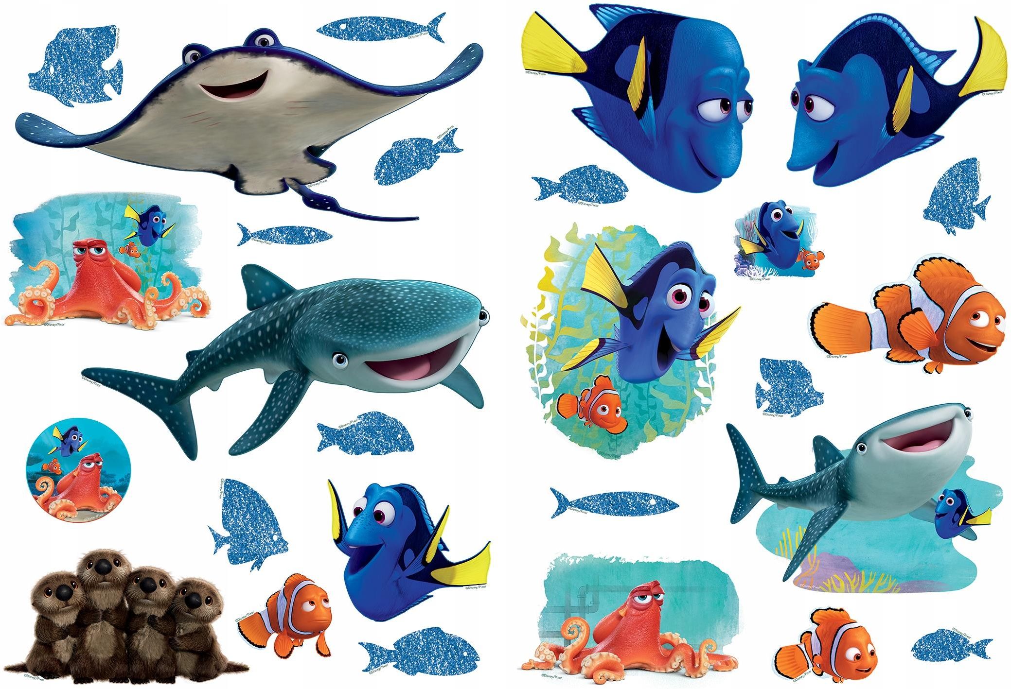 NAKLEJKI DLA DZIECI NA ŚCIANĘ NEMO RYBKI 3D 140X50 - Opinie i ...