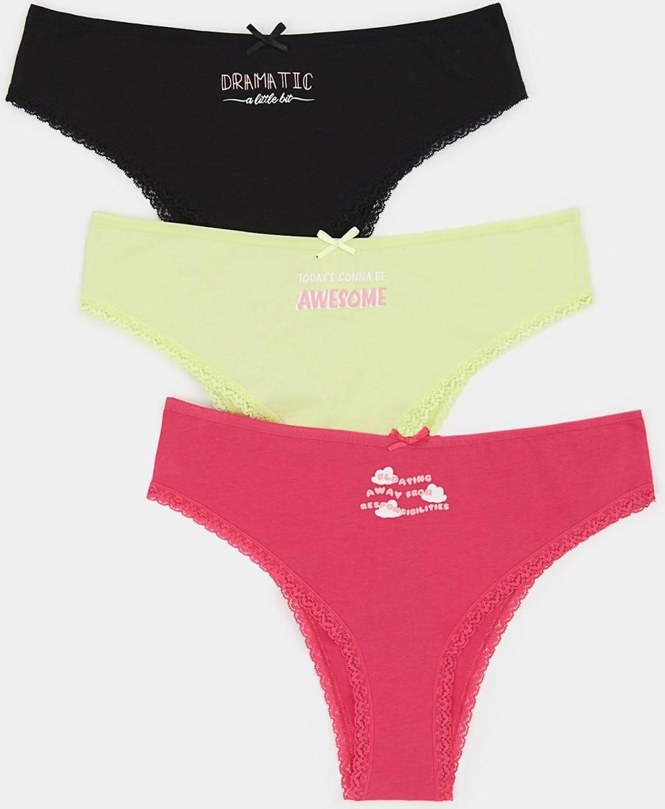 Sinsay - Majtki brazilian 3 pack - Wielobarwny - Ceny i opinie - Ceneo.pl