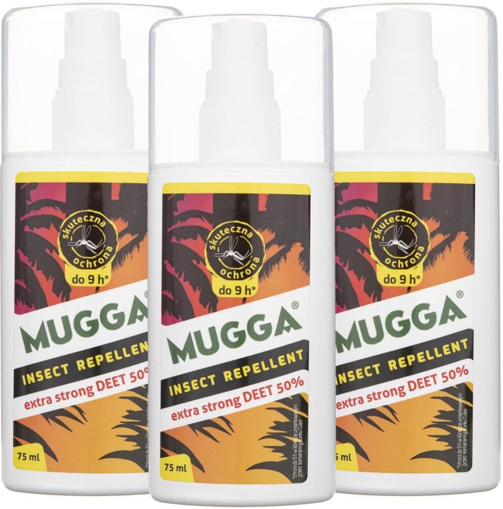 Mugga Spray 50% Deet Zestaw 3X75Ml - Ceny i opinie - Ceneo.pl