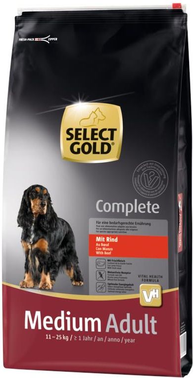 Karma Select Gold Complete Medium Adult Wołowina 12Kg - Ceny i opinie ...