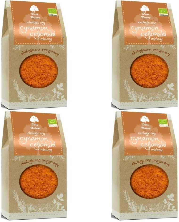 Dary Natury Zestaw 4 x Cynamon Cejloński Mielony Bio 200g - Ceny i ...