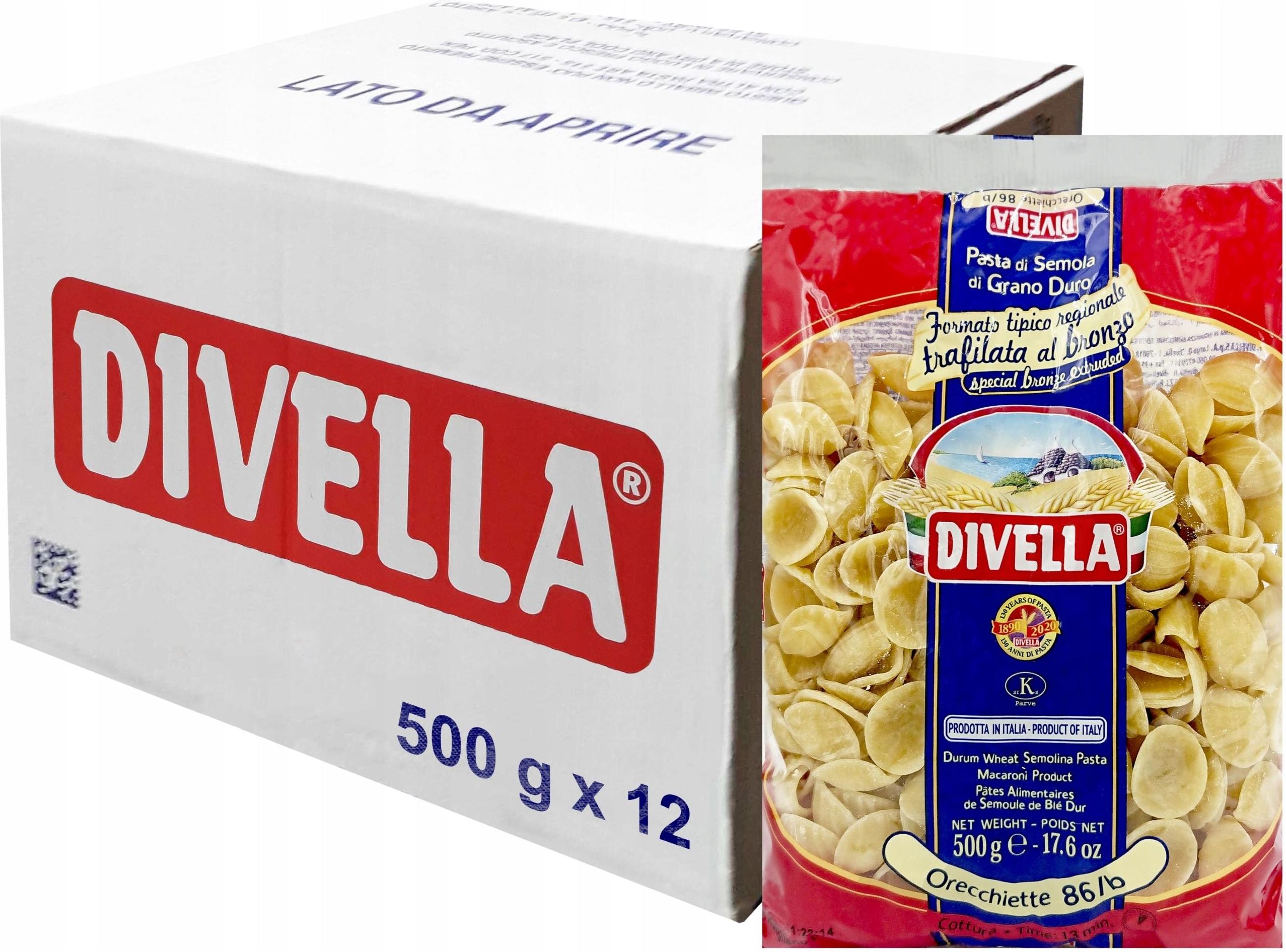 Divella Makaron Orecchiette 500g x 12 Karton - Ceny i opinie - Ceneo.pl