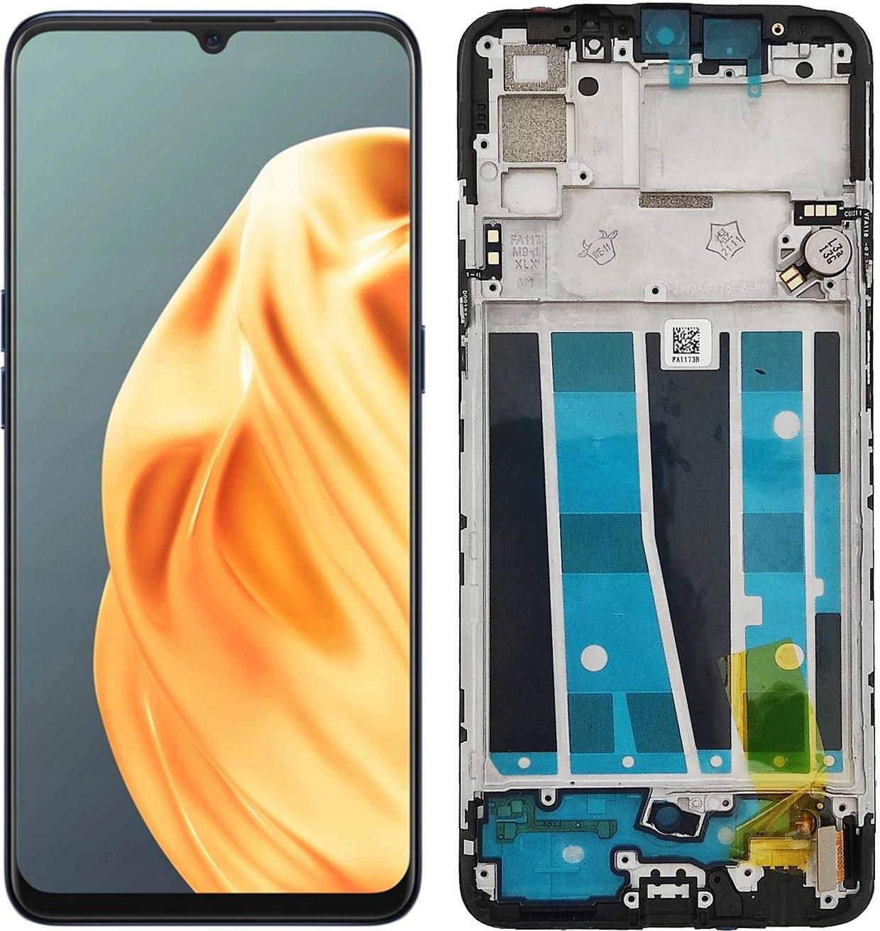 Podzespoły do telefonu OPP LCD WYŚWIETLACZ DOTYK RAMKA OPPO A91 OLED ...