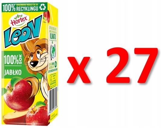 Hortex Sok Leon 100% Jabłkowy 200ml x 27Szt - Ceny i opinie - Ceneo.pl
