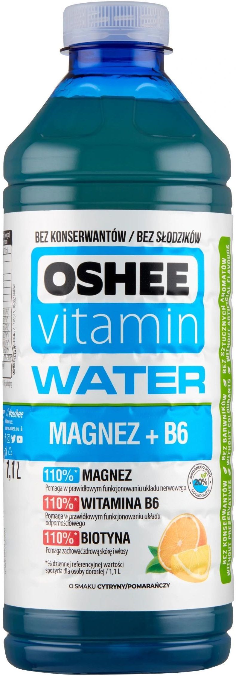 Oshee Vitamin Water Cytryna Pomarańcza 1,1l - Ceny i opinie - Ceneo.pl