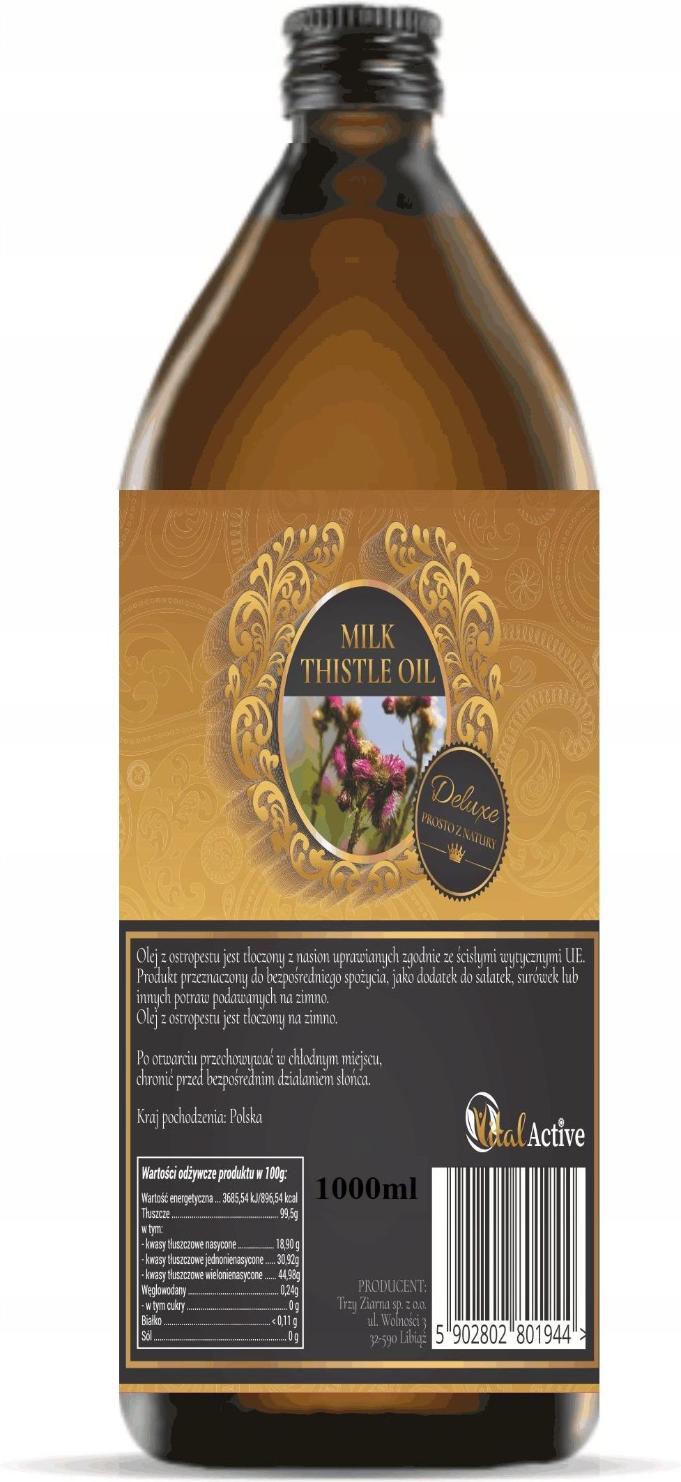 Trzy Ziarna Olej Z Ostropestu 1l Tzimnotłoczony - Ceny i opinie - Ceneo.pl