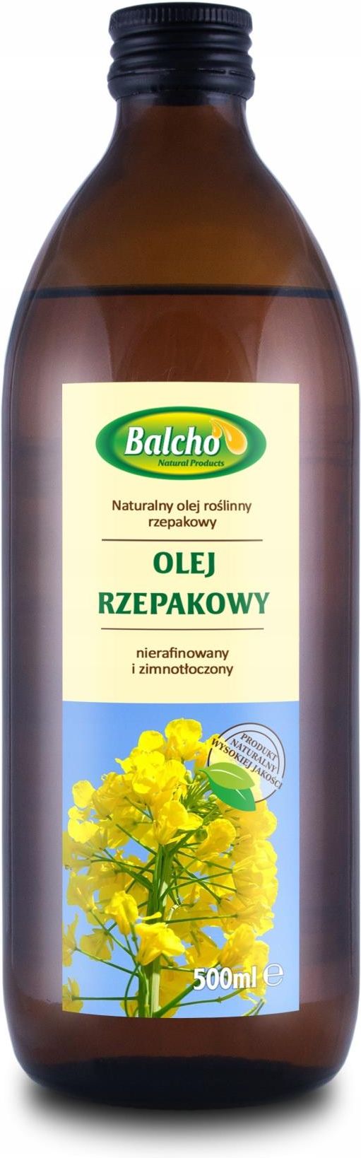 Olej Rzepakowy Bezerukowy Balcho 500ml Zimn. Szkło - Ceny i opinie - Ceneo.pl