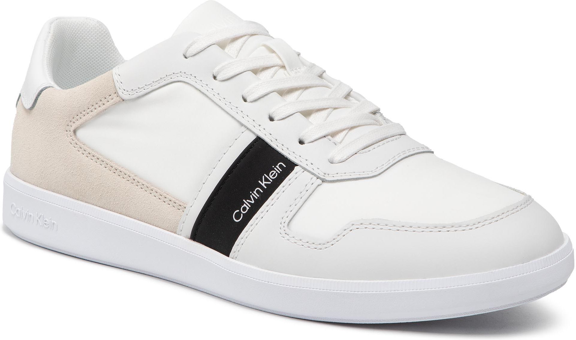 Sneakersy CALVIN KLEIN - Low Top Lace Up Mix HM0HM00491 Triple White ...