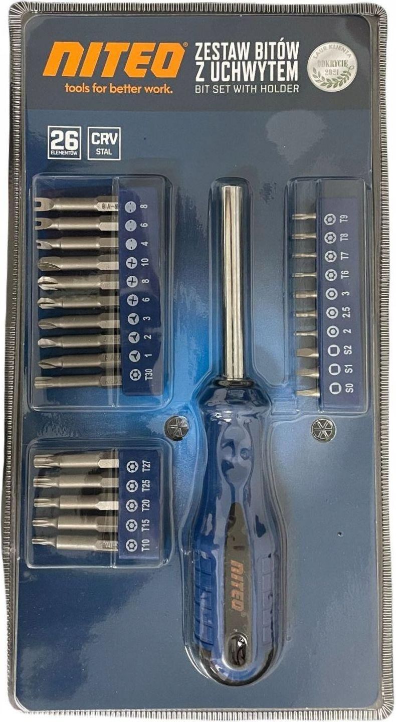 Niteo Tools Zestaw Bitów Z Uchwytem Niteo 26 El 15 - Opinie i ceny na Ceneo.pl