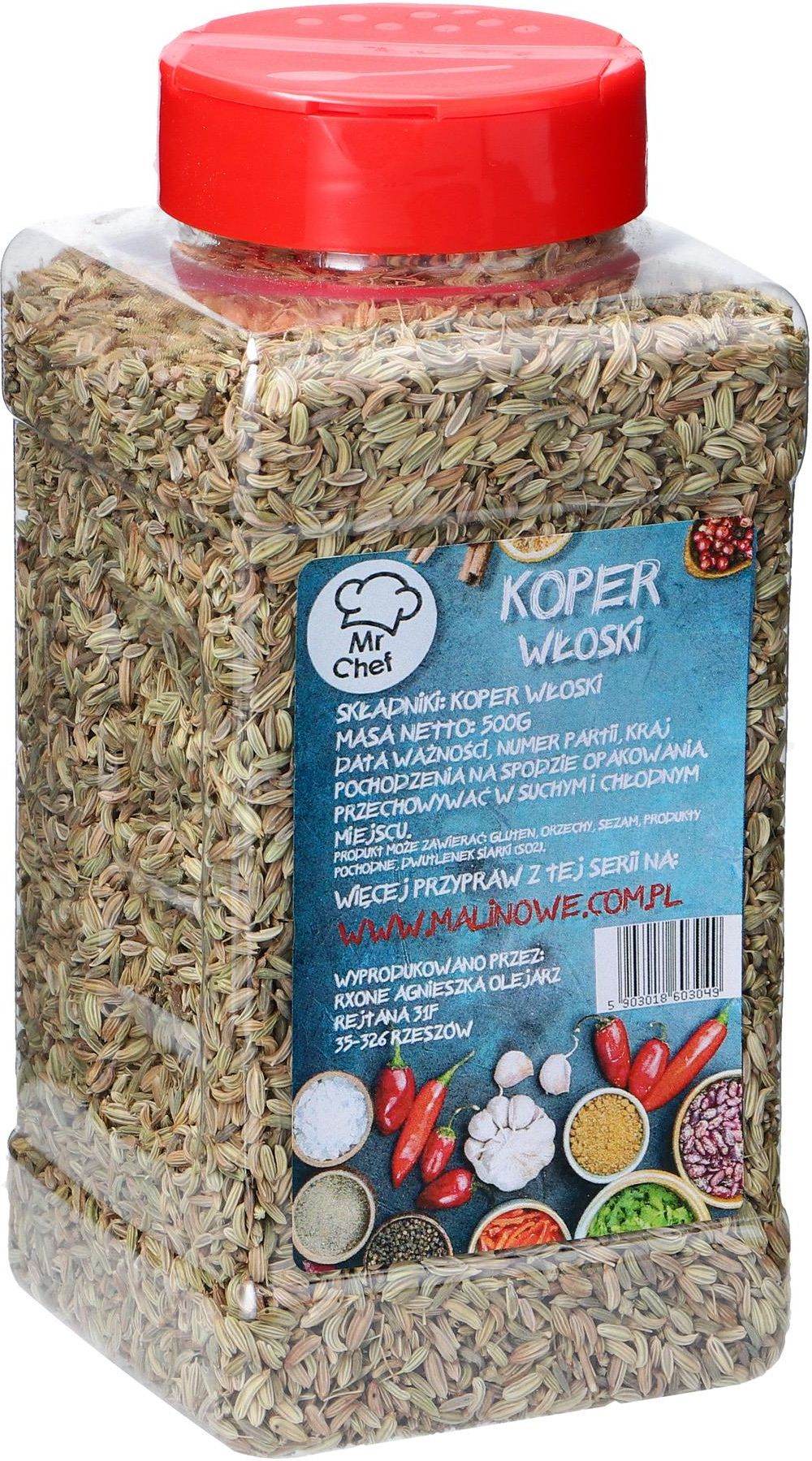Koper Włoski Ziarno Nasiona 500g Słoik Dozownik - Ceny i opinie - Ceneo.pl
