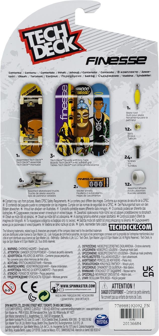 Spin Master Tech Deck 4 Pak Deskorolek Finesse Fingerboard Skate - Ceny ...
