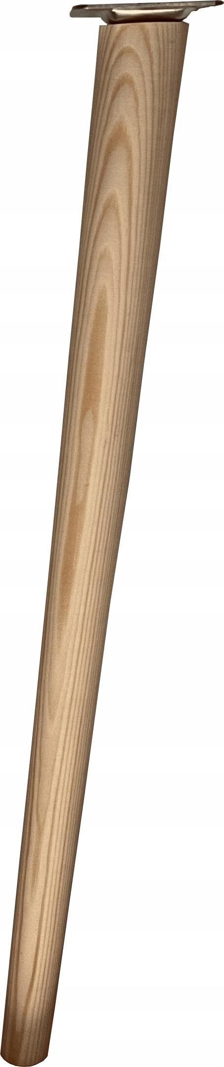 Nogi Nóżki drewniane zwężane Skosne 50cm + blacha (NNDS_1_500_B ...