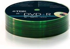 Nośnik danych TDK DVD+R [ puck/shrink 25 , 4.7GB , 16x ] (t78649) - Opinie i ceny na Ceneo.pl