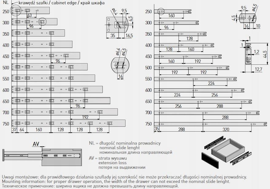 Prowadnica kulkowa h45 l-500 samodociąg Prestige (PKSH45500) - Opinie i ...