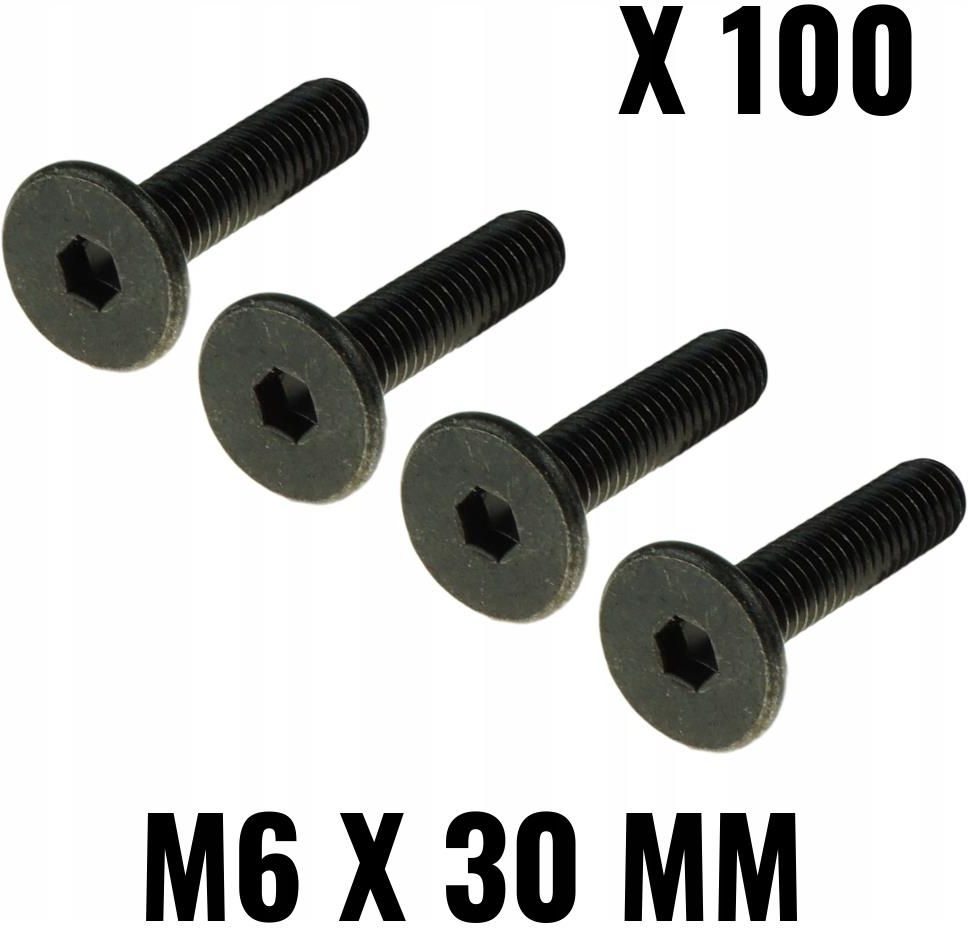 100X wkręt z łbem walcowym imbus śruba M6x30 (562A006030N) - Opinie i ...