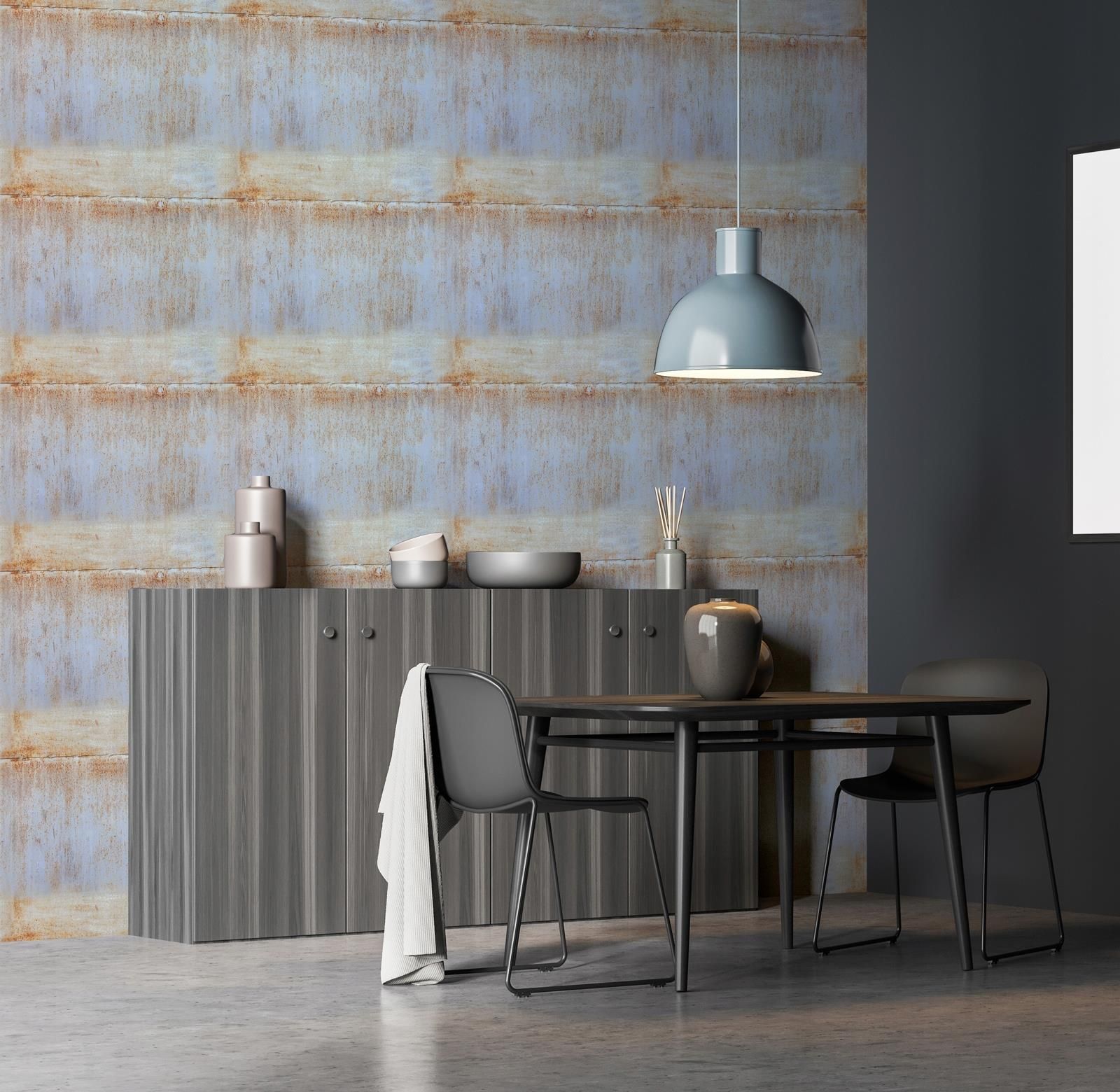 Tapeta Metal Blacha Rdza Loft Błękit Miedź 5294Al - Opinie i ceny na ...