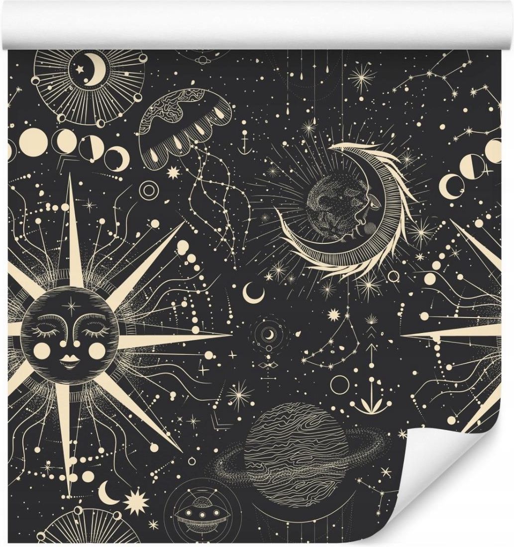 Muralo Tapeta Do Salonu Abstrakcja Kosmos Planety Boho - Opinie i ceny na Ceneo.pl