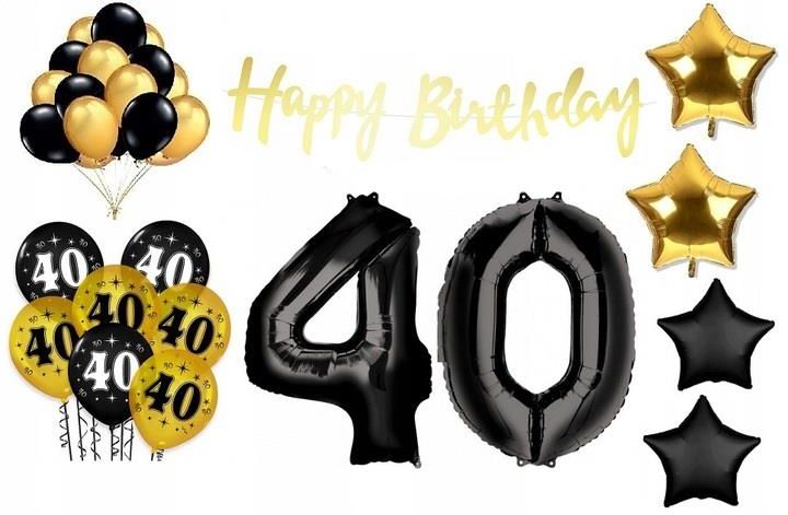 Zestaw Balonów Na 40Stkę 40 Urodziny 40 Stka Złote - Ceny i opinie ...