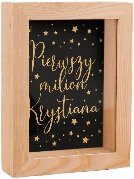 Skarbonka Drewniana Prezent Imię Pierwszy Milion - Ceny i opinie - Ceneo.pl