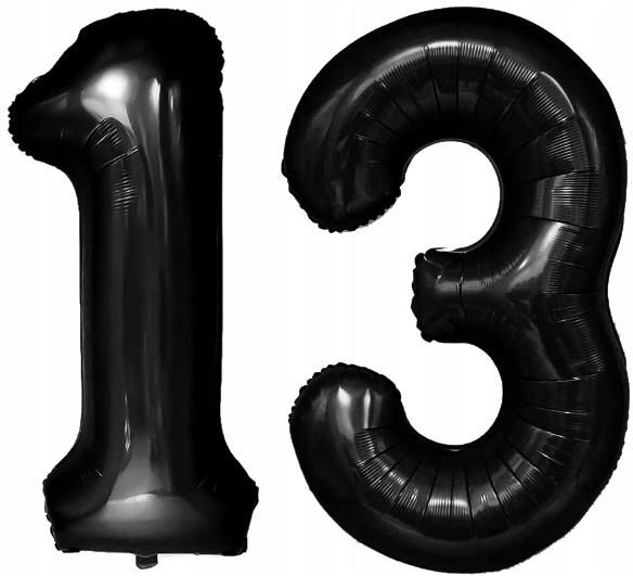 Balony Zestaw 13 Urodziny Chrom Czarny 100 Cm - Ceny i opinie - Ceneo.pl
